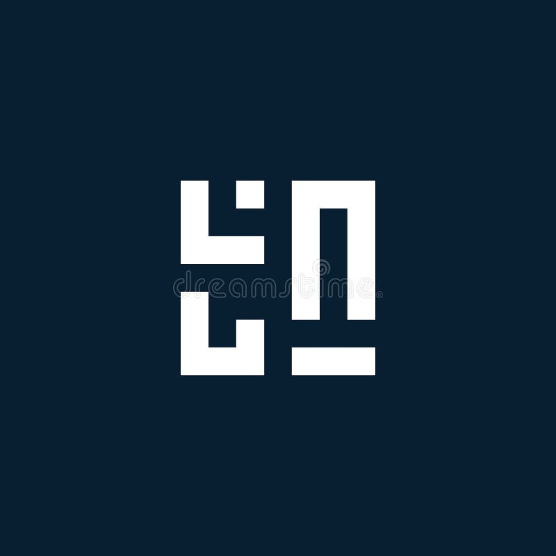 TN Initial Monogram Logo with Geometric Style Stock Illustration ...