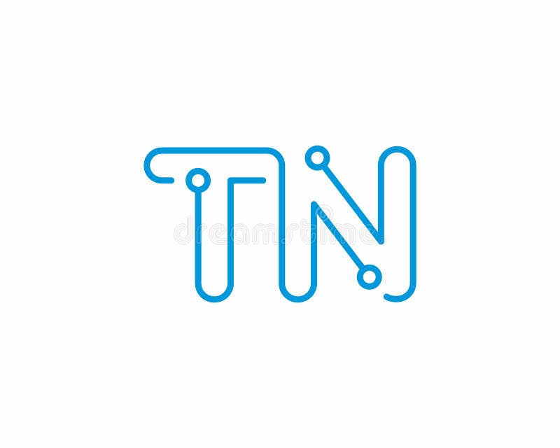 TN Letters Logo Design Vector 001 Stock Vector - Illustration of line ...