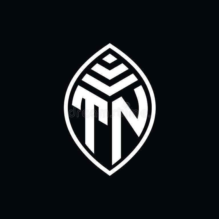 TN Logo Monogram Leaf Shape Isolated Outline Design Template Stock ...