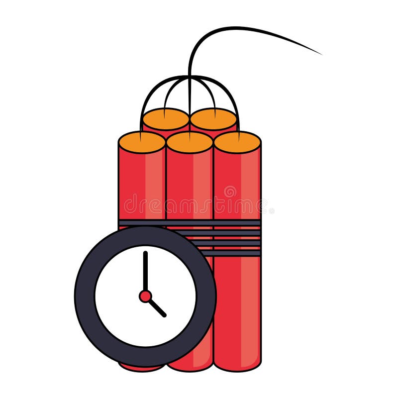 Tnt Detonator with Timer Symbol Isolated Stock Vector - Illustration of ...