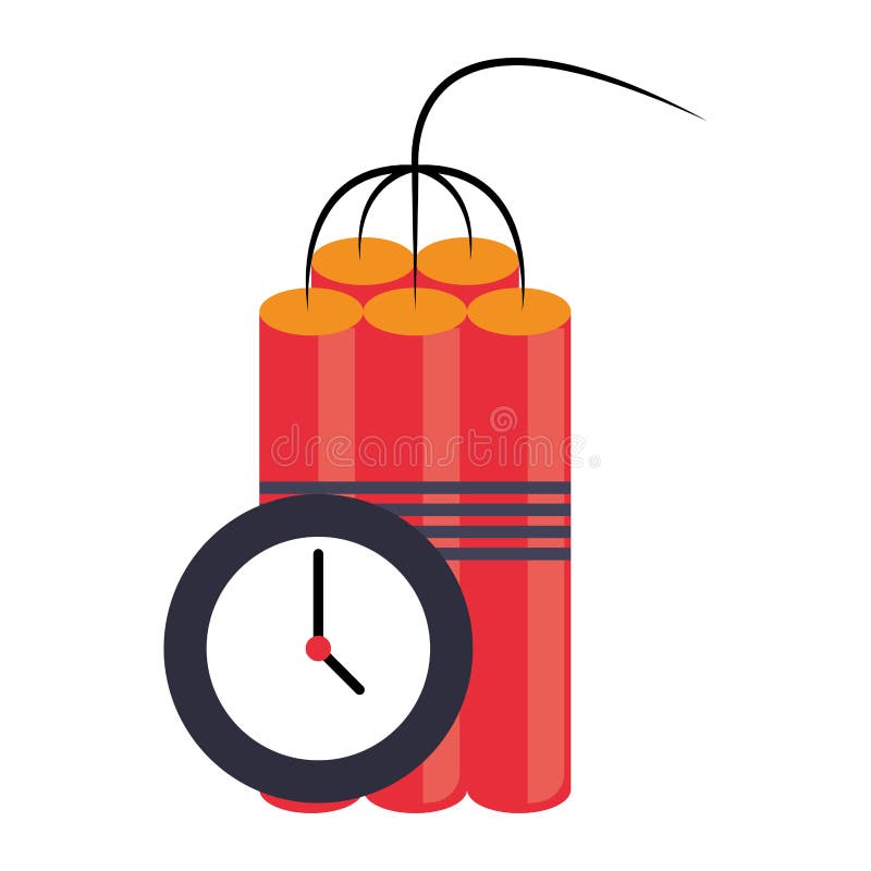 Tnt Detonator with Timer Symbol Isolated Stock Vector - Illustration of ...