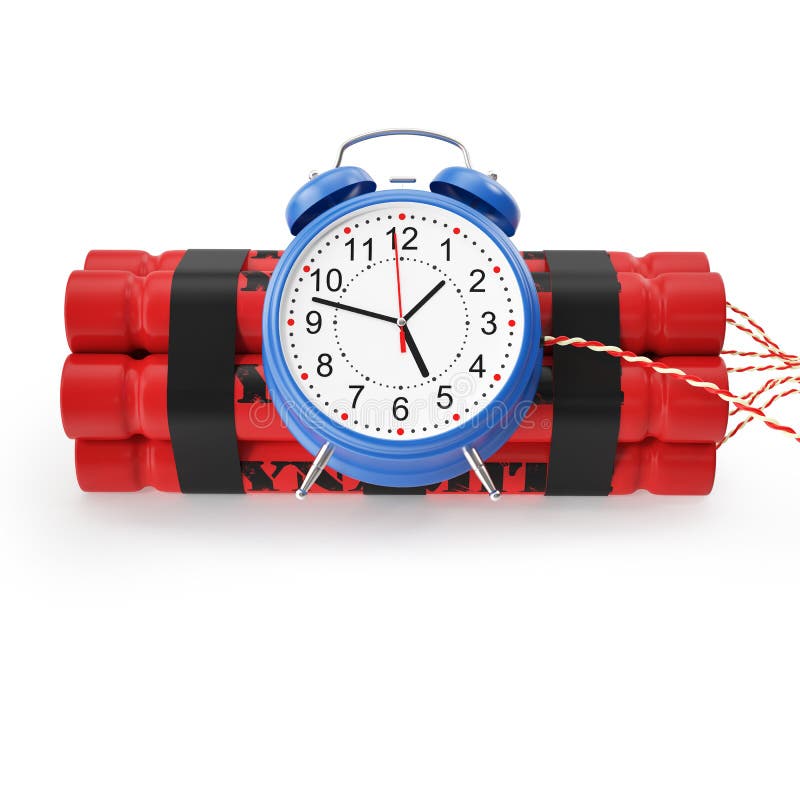 Bomb with digital timer stock illustration. Illustration of detonated ...
