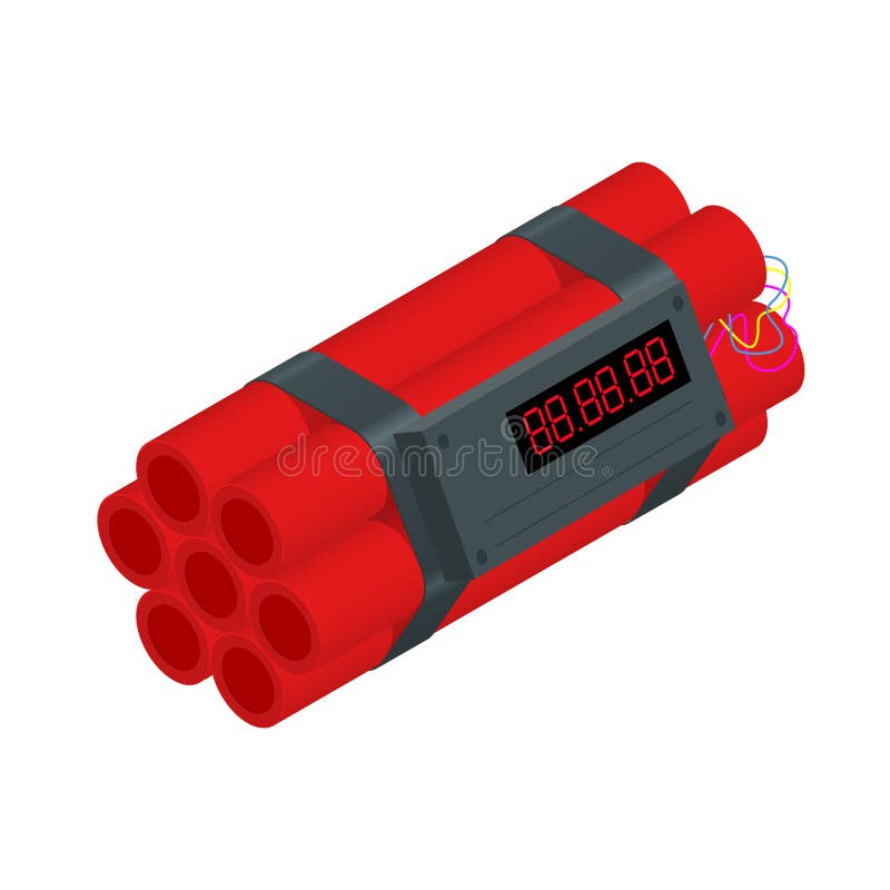 TNT Time Bomb Explosive with Digital Countdown Timer Clock Isolated on ... TNT Time Bomb Explosive with Digital Countdown Timer Clock Isolated on ...