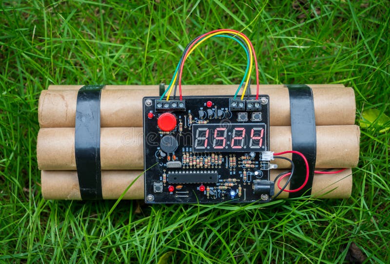 TNT Time Bomb on Grass ( Filtered Image Processed Vintage Effec Stock ...