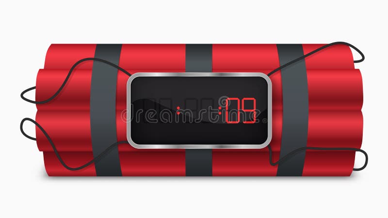 Tnt Time Bomb . Timebomb with Clock Stock Vector - Illustration of ...