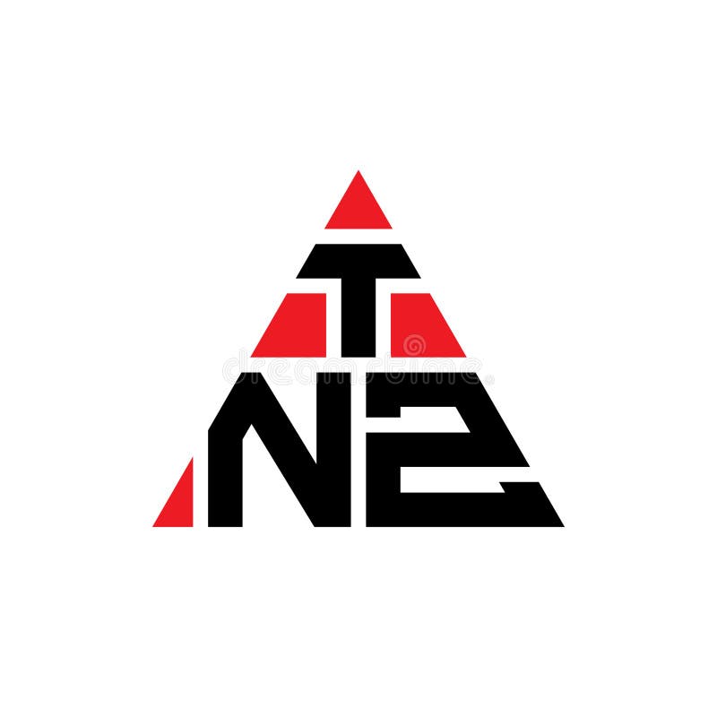 TNZ Triangle Letter Logo Design with Triangle Shape. TNZ Triangle Logo ...