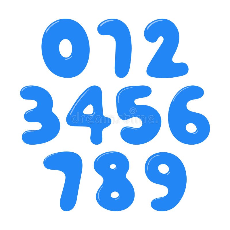 0 To 9 Abstract Round Numbers Vector Set. 1 2 3 4 5 6 7 8 9 0 Plastic ...