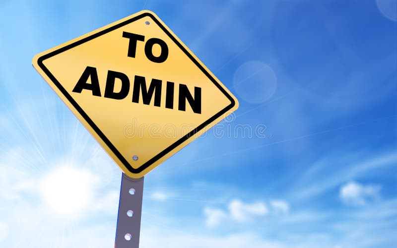 Red Admin Sign on Pc Laptop Vector Illustration. Stock Vector ...