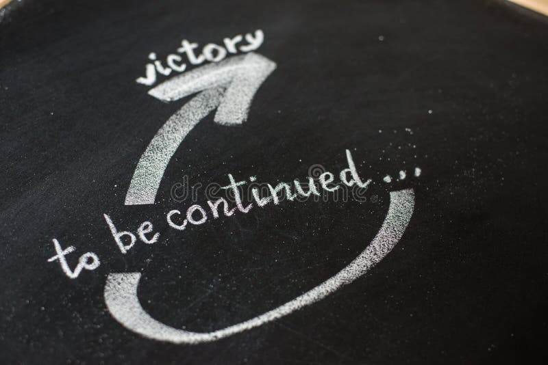 To Be Continued Handwritten with White Chalk Stock Image - Image of ...