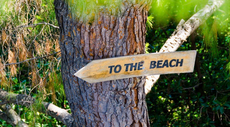 To the beach stock photo. Image of symbol, sign, access - 33003676
