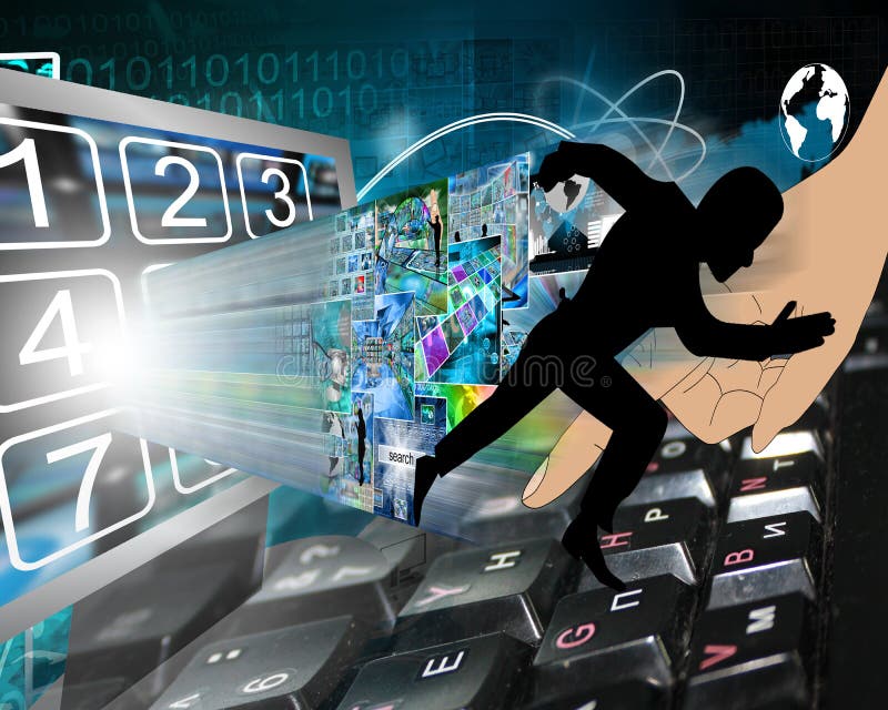 To break out of network stock illustration. Illustration of information ...