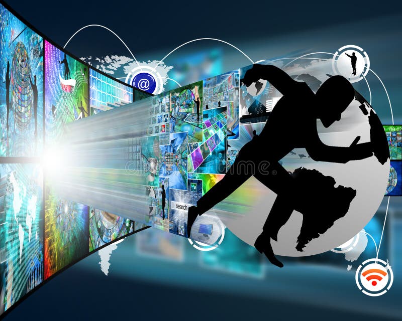 To break out of network stock illustration. Illustration of internet ...