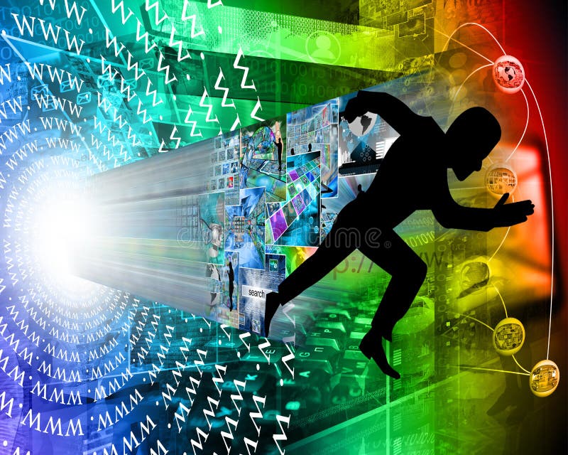 To break out of network stock illustration. Illustration of electronic ...