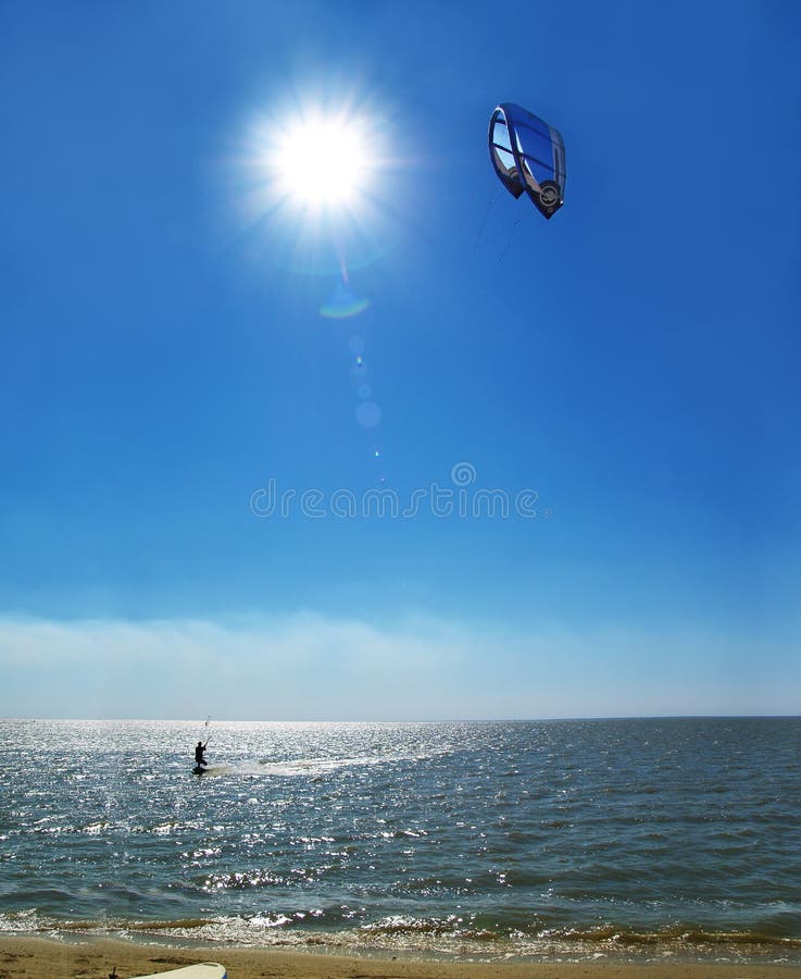 To catch the sun stock image. Image of blue, riding, kite - 3001031