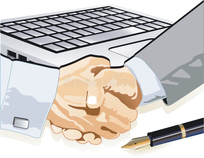 To close a contract stock vector. Illustration of greeting - 11026438