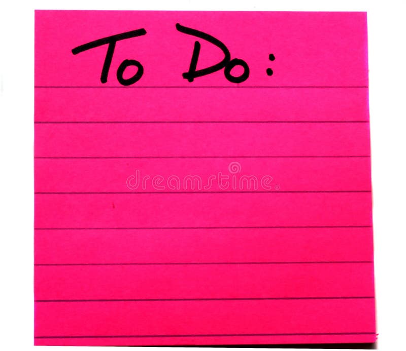 To Do stock photo. Image of list, pink, post, sticky, black - 2682114