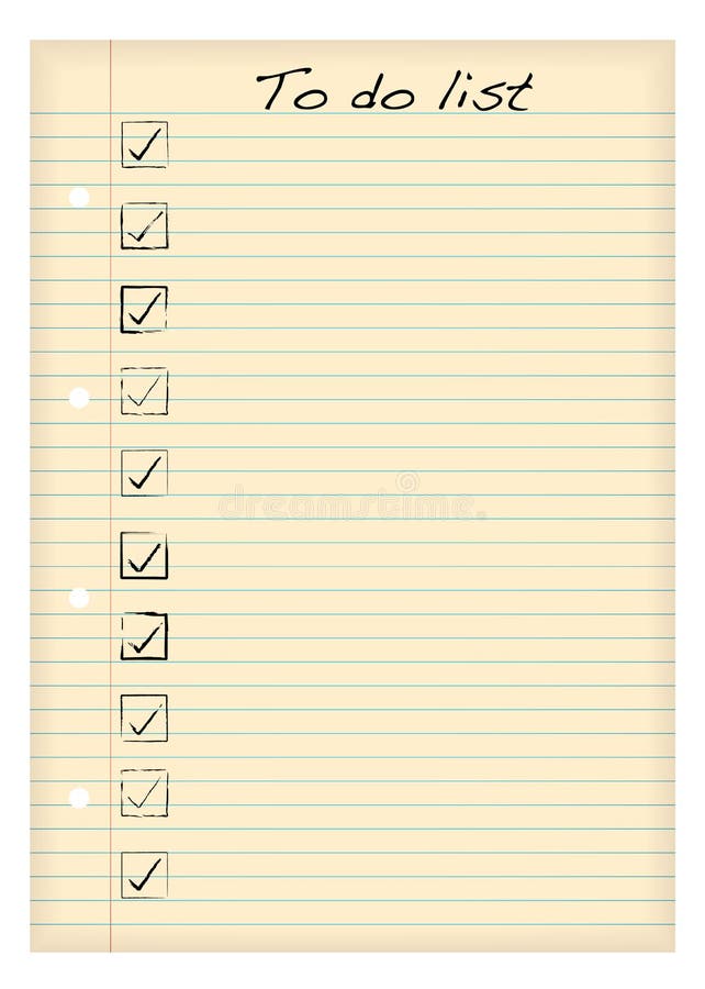 To do a4 paper stock vector. Illustration of document - 12203397