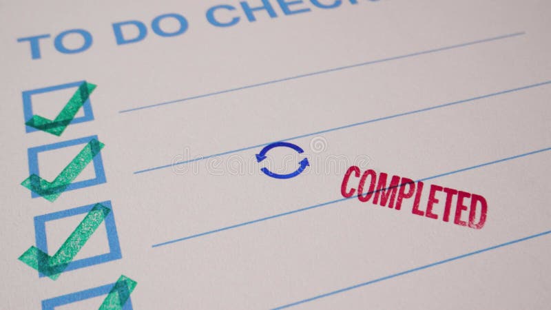 10 To Do Checklist with Green Stamp Checkmarks and a Completed Stamp ... 10 To Do Checklist with Green Stamp Checkmarks and a Completed Stamp ...