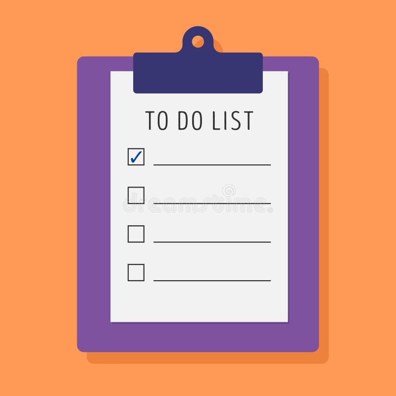 To Do Clipboard List Vector Illustration Stock Vector - Illustration of ...