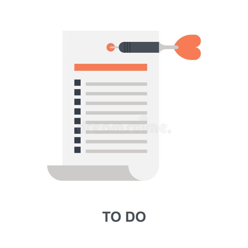To Do Flat Icon Design Concept Stock Vector - Illustration of planning ...