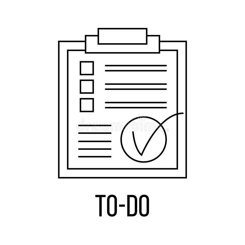 To Do Icon or Logo Line Art Style Stock Vector - Illustration of manage ...