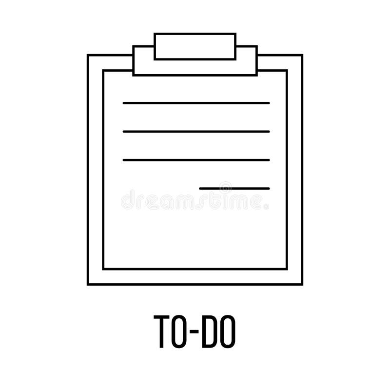 To Do Icon or Logo Line Art Style Stock Vector - Illustration of ...