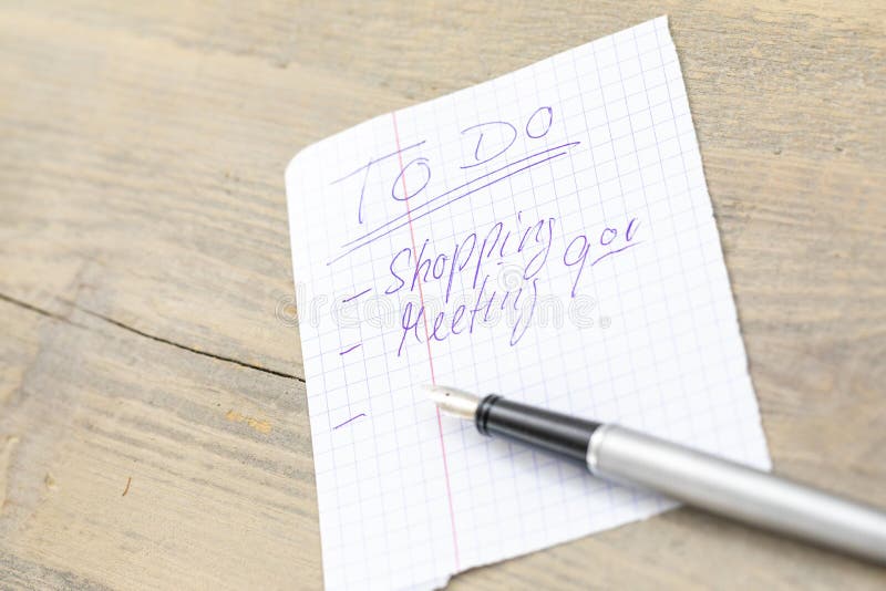 To Do Letter Advice and Pen Stock Photo - Image of sheet, flat: 166764524