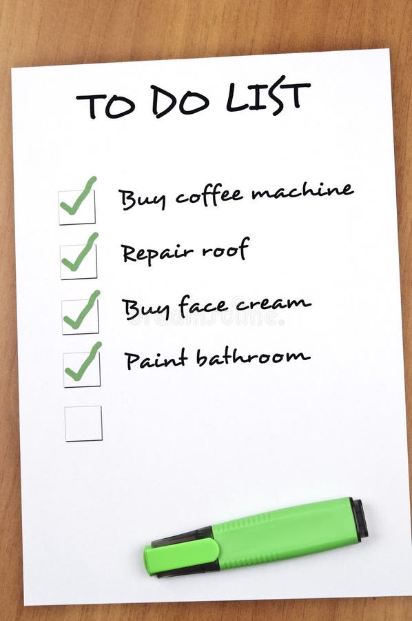 To do list stock photo. Image of office, marker, object - 20109676