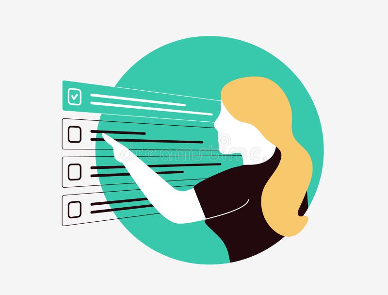 Girl Check List Stock Illustrations – 1,135 Girl Check List Stock ...