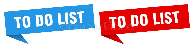 To Do List Banner Template. To Do List Ribbon Label Stock Vector ...