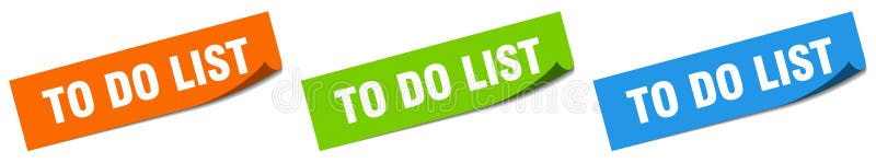 To Do List Banner. To Do List Speech Bubble Label Set. Stock Vector ...