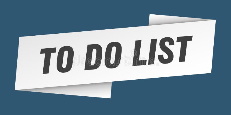 To Do List Banner Template. To Do List Ribbon Label Stock Vector ...
