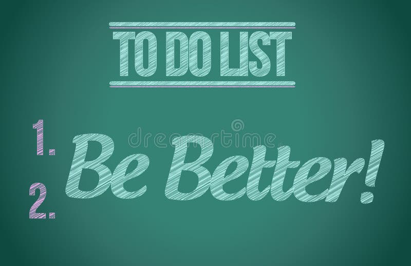To Do List Be Better Concept Illustration Design Stock Illustration ...