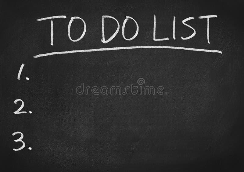 To Do List Concept Written on a Blackboard Background Stock Photo ...