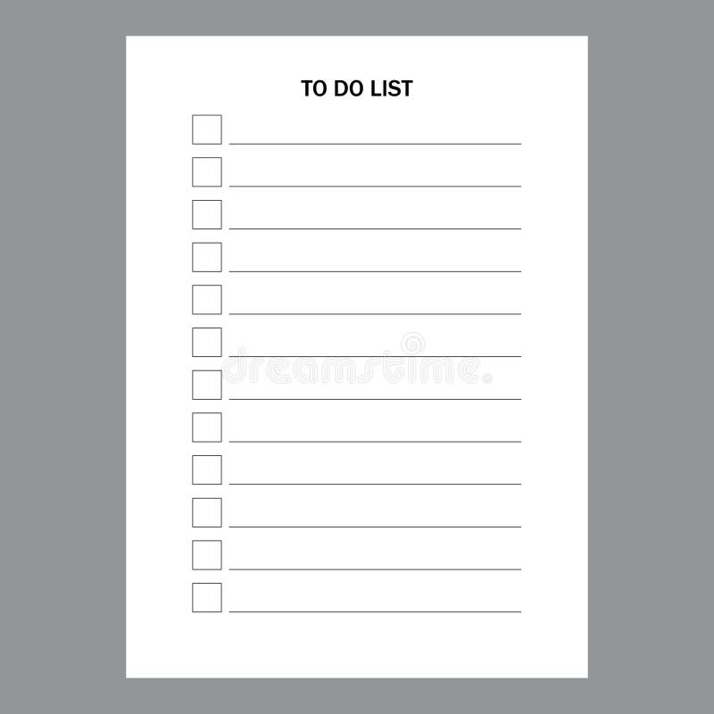 Blank Checklist