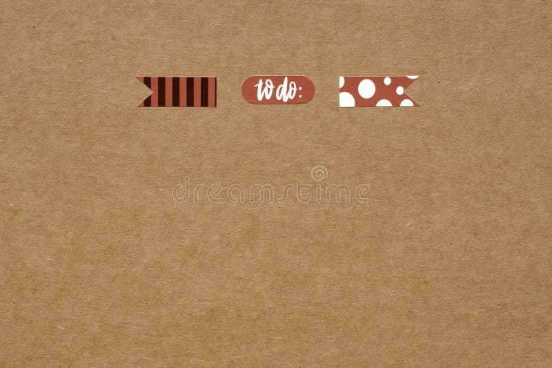 To Do List on Brown Craft Paper Background Stock Image - Image of ...