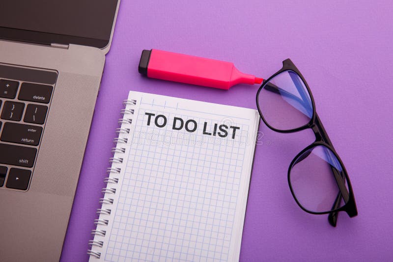 To Do List - Business Office Desk with Notebook Written in Handwriting ...