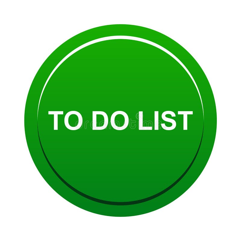 To do list button stock vector. Illustration of color - 121753617
