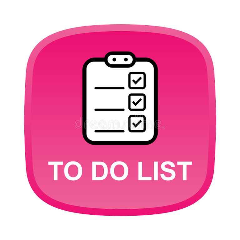 To do list button stock vector. Illustration of color - 121753807