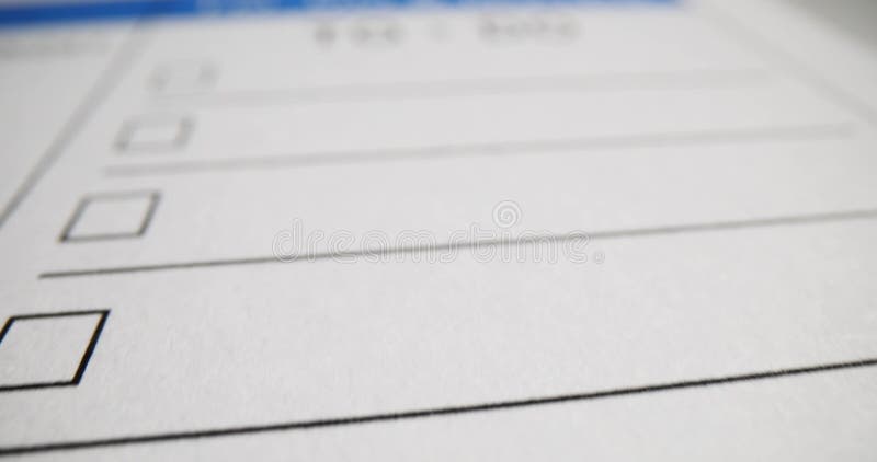 To Do List with Check Boxes and Note Lines in Notebook Stock Footage ...