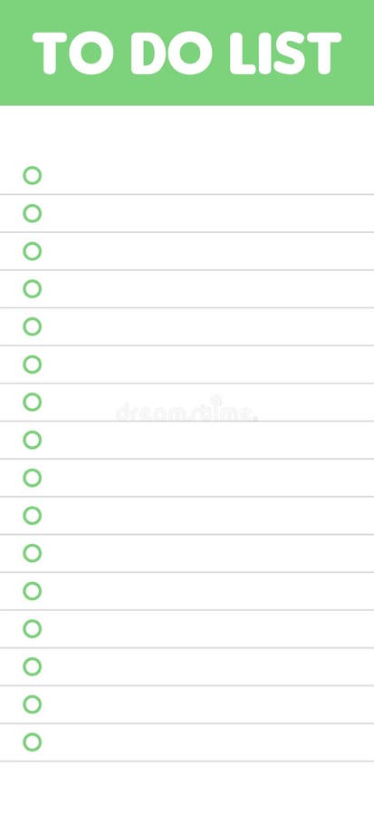 To Do List. Check List. Printable Template. Vector Illustration, Flat ...