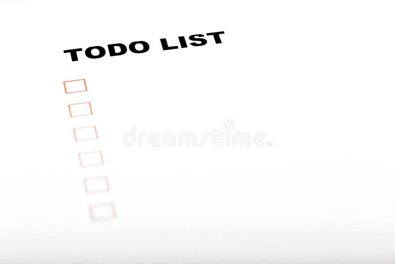 To Do List with Check Marks Stock Image - Image of exam, survey: 47211607
