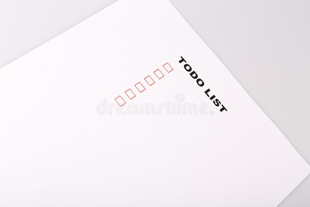 To Do List with Check Marks Stock Image - Image of hand, choice: 50285543