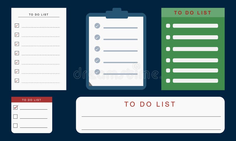 To Do List Collection, Note Paper, Monthly, Weekly or daily Planner ...