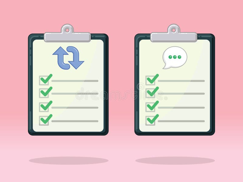 To Do List Comment Repost Shares Stock Vector - Illustration of ...