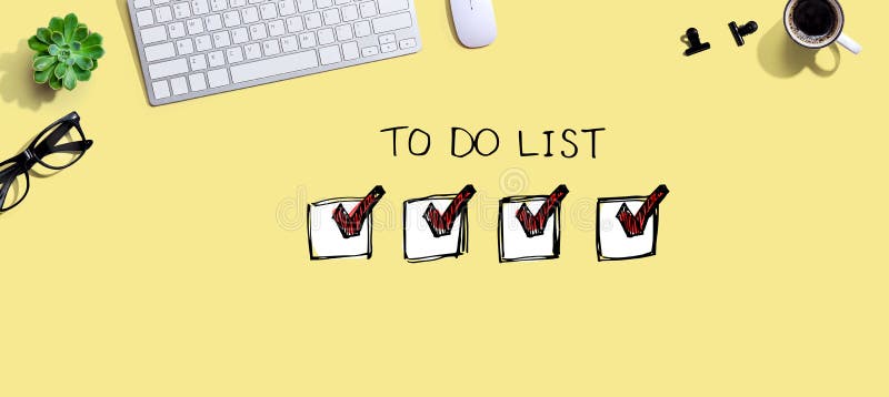 To Do List with a Computer Keyboard Stock Photo - Image of achieve ...