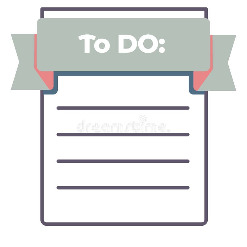 To Do List Empty Page Template Vector. Reminder Vector Blank Notepad ...