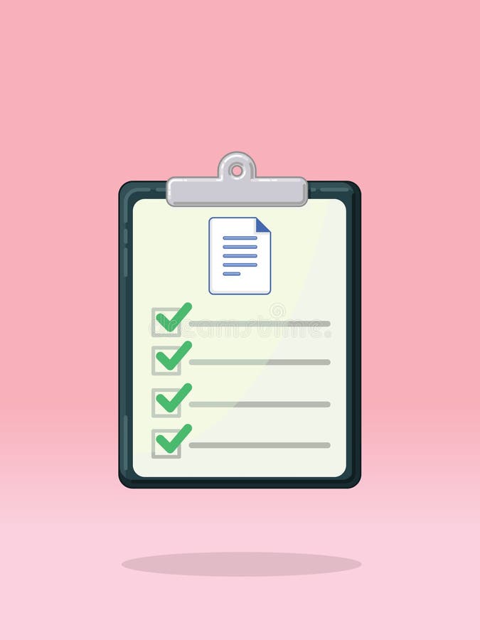 To Do List File Document Checks Stock Vector - Illustration of data ...