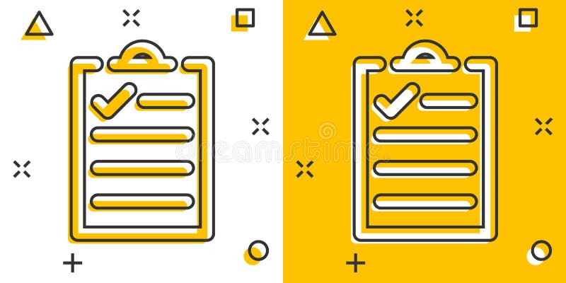 Notepad Check Mark Cycle Illustration Stock Illustration - Illustration ...