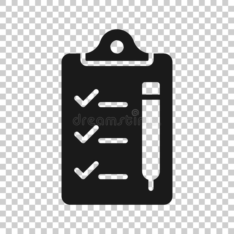 To Do List Icon in Flat Style. Document Checklist Vector Illustration ...